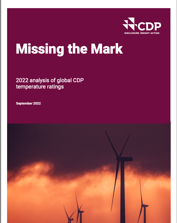 Missing the Mark 2022 Analysis of global CDP temperature ratings - ASFI ...