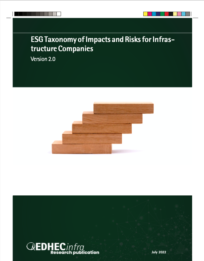 ESG Taxonomy of Impacts and Risks for Infrastructure Companies ...